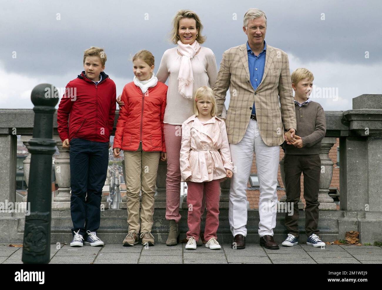 Prince Gabriel, Crown Princess Elisabeth, Queen Mathilde of Belgium ...