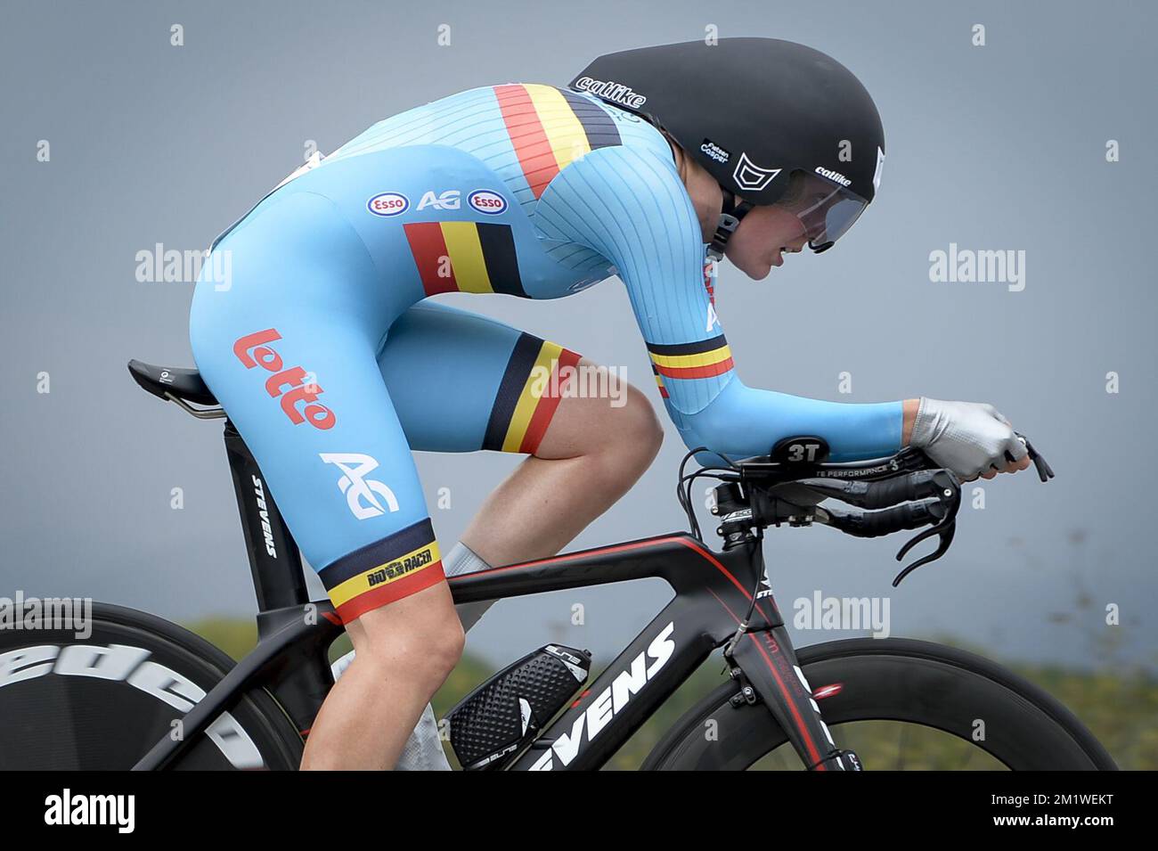 Belgian Ann-Sophie Duyck pictured during the women's elite road race at ...