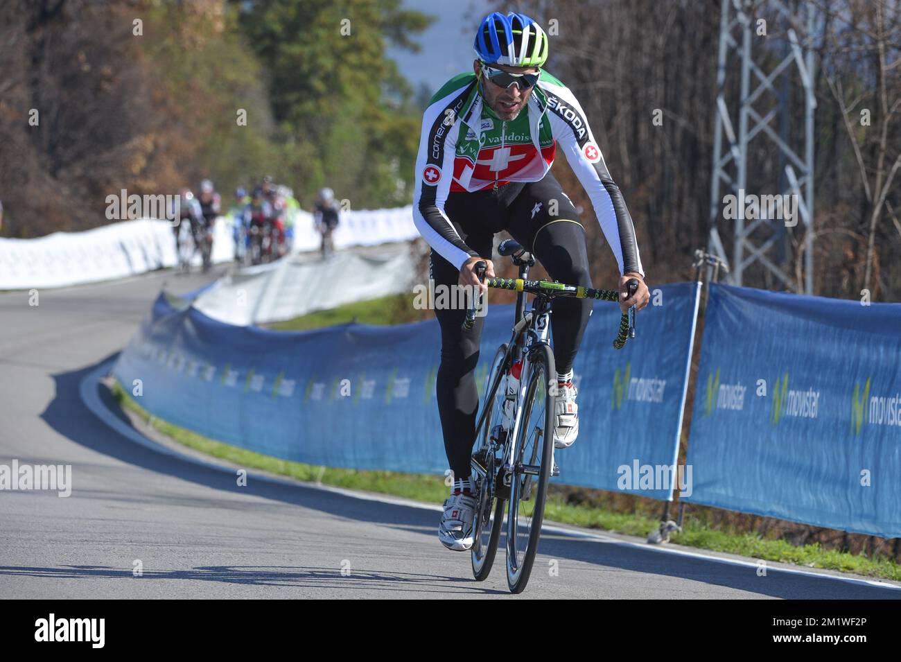 Swiss Michael Albasini pictured in action during a training session at ...