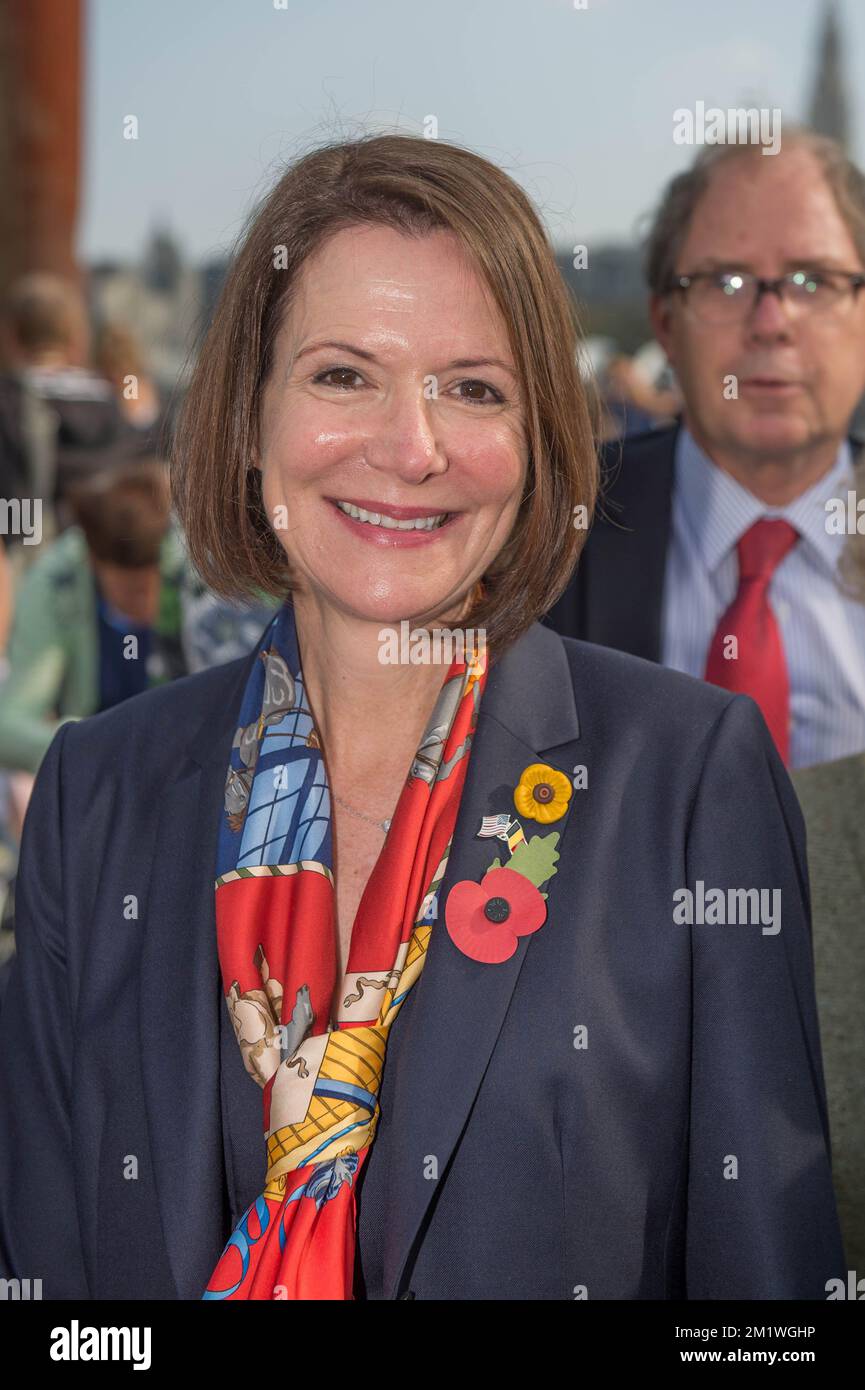 US ambassador to Belgium Denise Bauer pictured during the inauguration ...