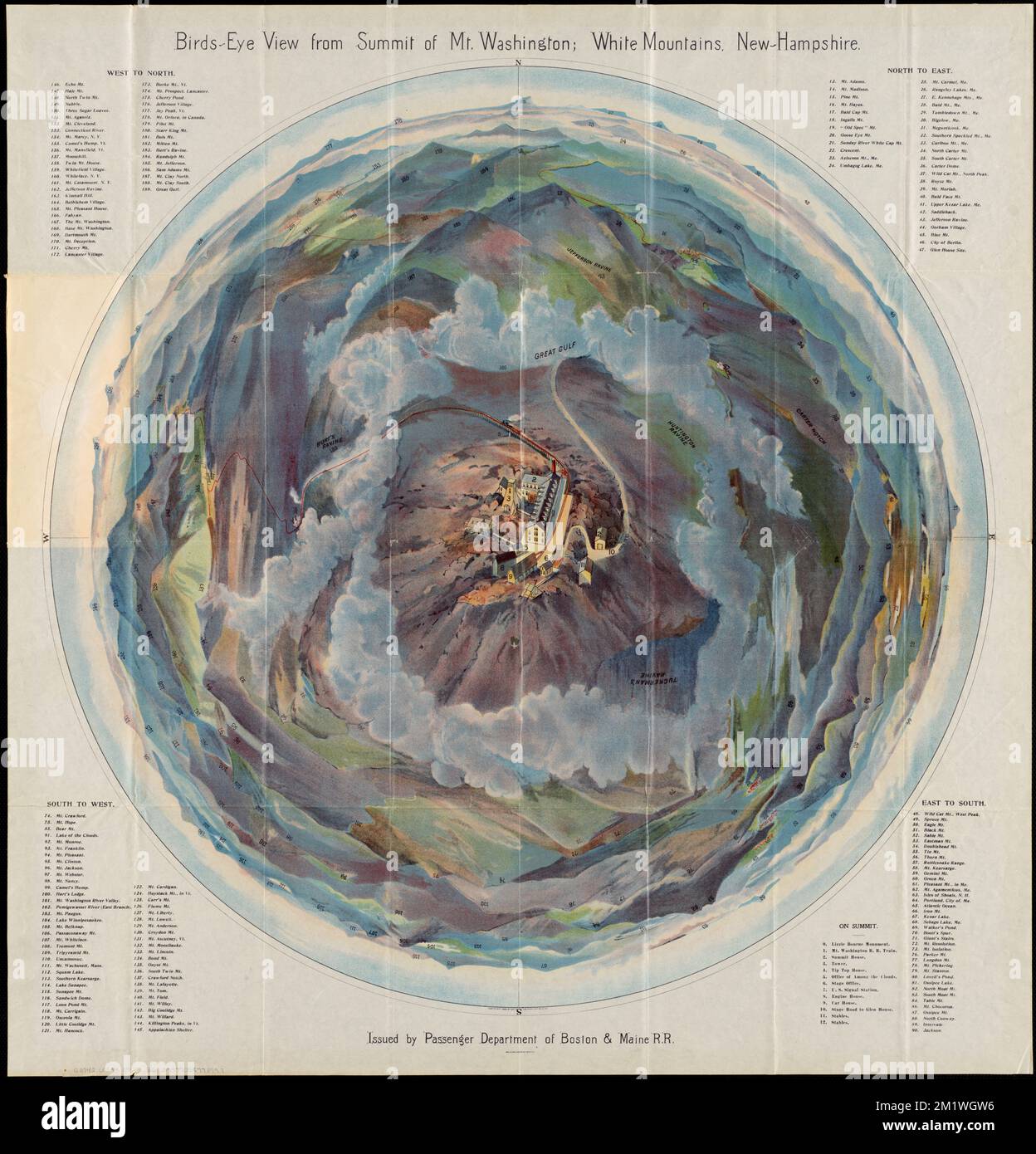 New hampshire mount washington map hi-res stock photography and images ...