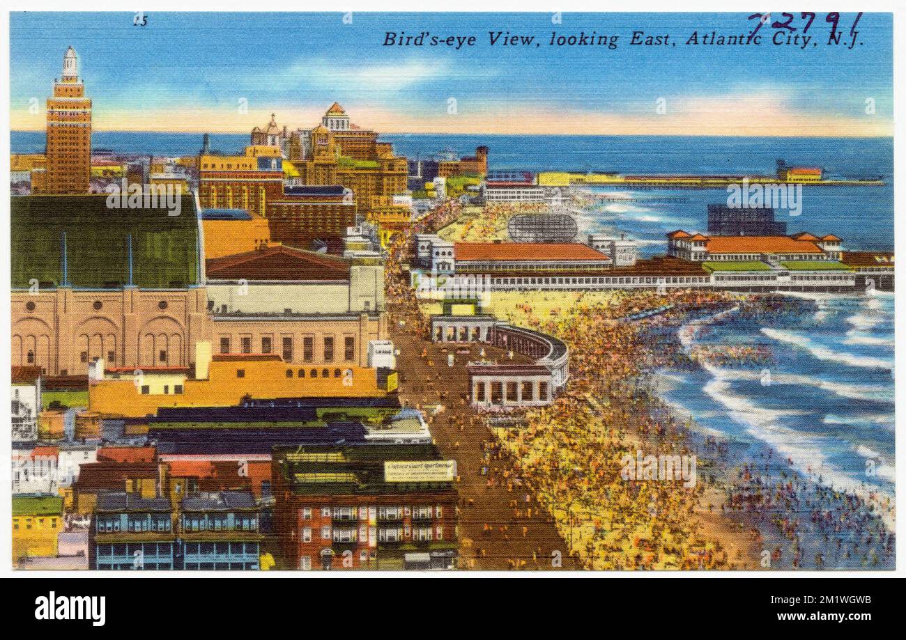 Atlantic city boardwalk aerial view hi-res stock photography and images ...