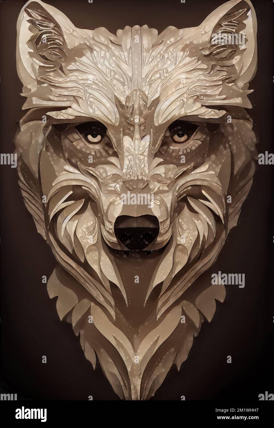 Art of wolf head. Digital art Stock Photo - Alamy