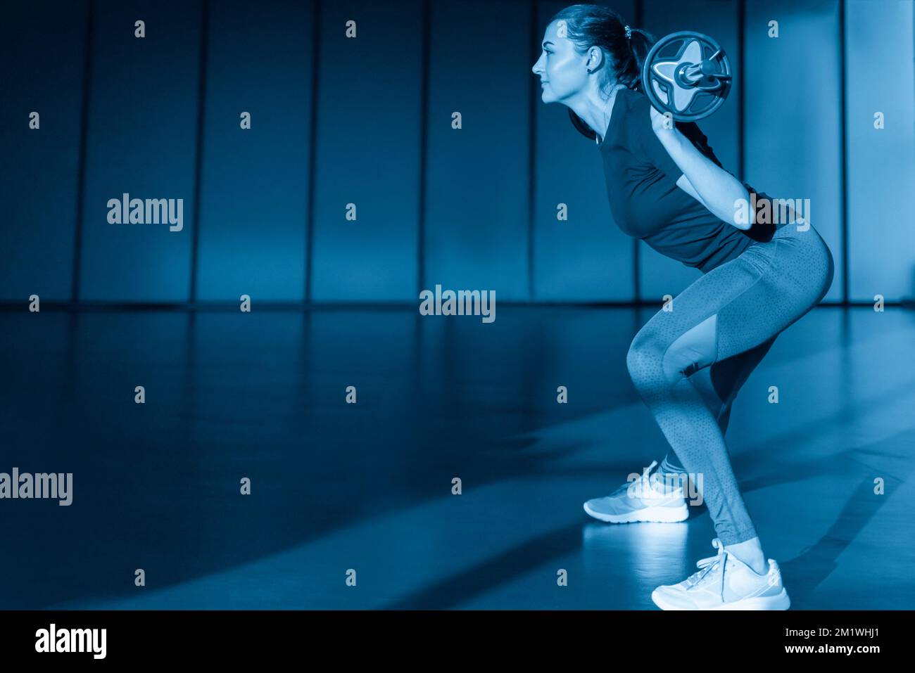 fitness, sport, powerlifting and people concept - sporty woman ...