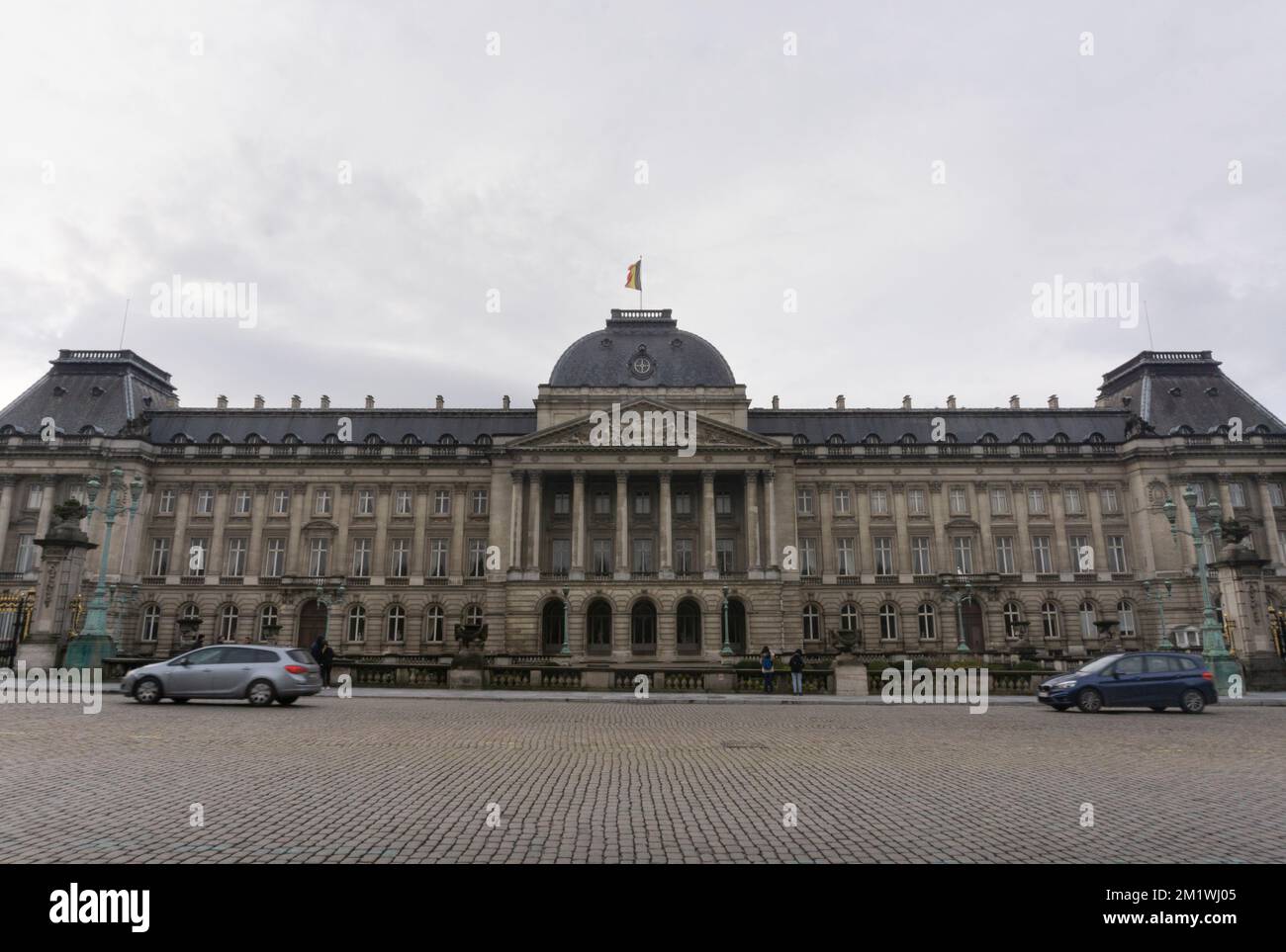 Brussels Royal Palace building landscape with cloudy sunny sky Stock ...