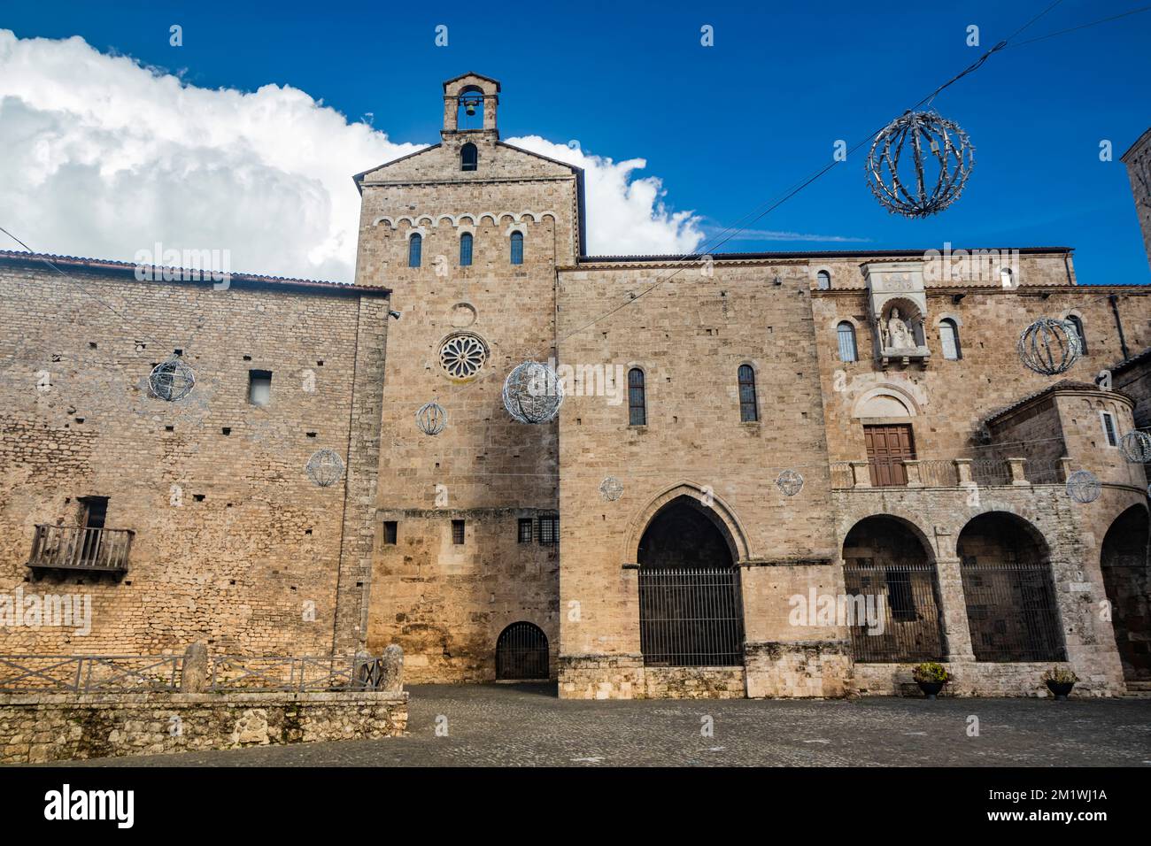 Side facade of the Cathedral Basilica of Santa Maria Annunziata, in ...