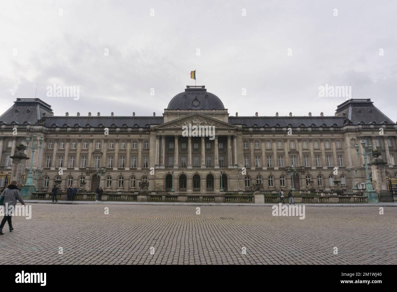Brussels Royal Palace building landscape with cloudy sunny sky Stock ...