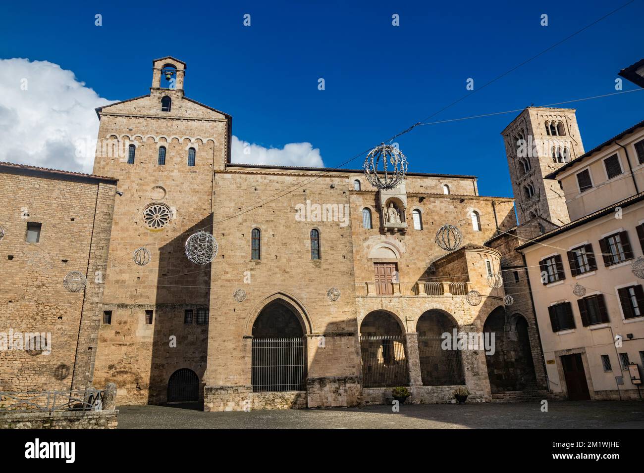 Side facade of the Cathedral Basilica of Santa Maria Annunziata, in ...