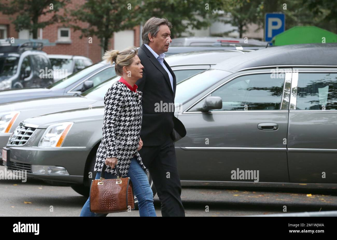 Brasschaat Mayor Jan Jambon arrives for the funeral ceremony, Thursday ...