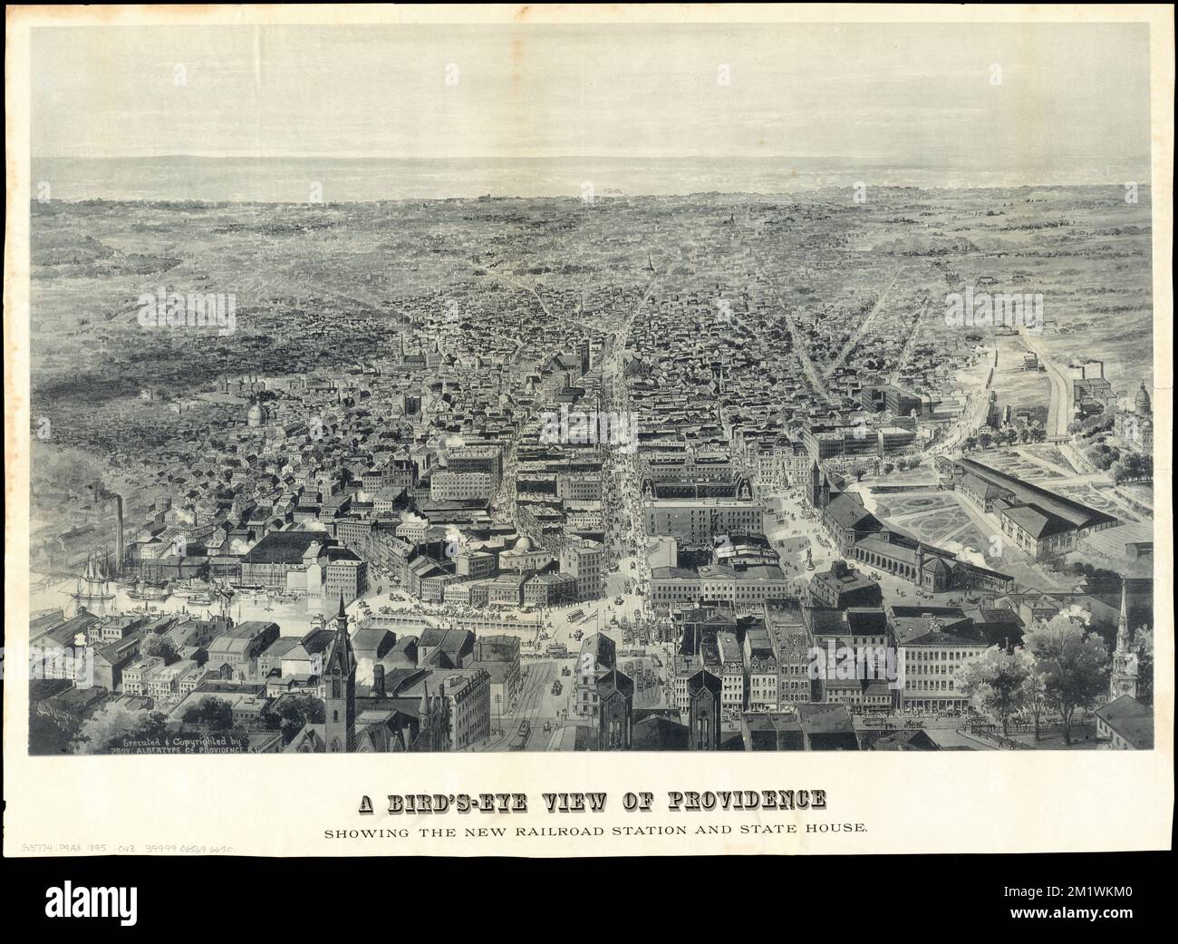 A bird's-eye view of Providence : showing the new railroad station and ...