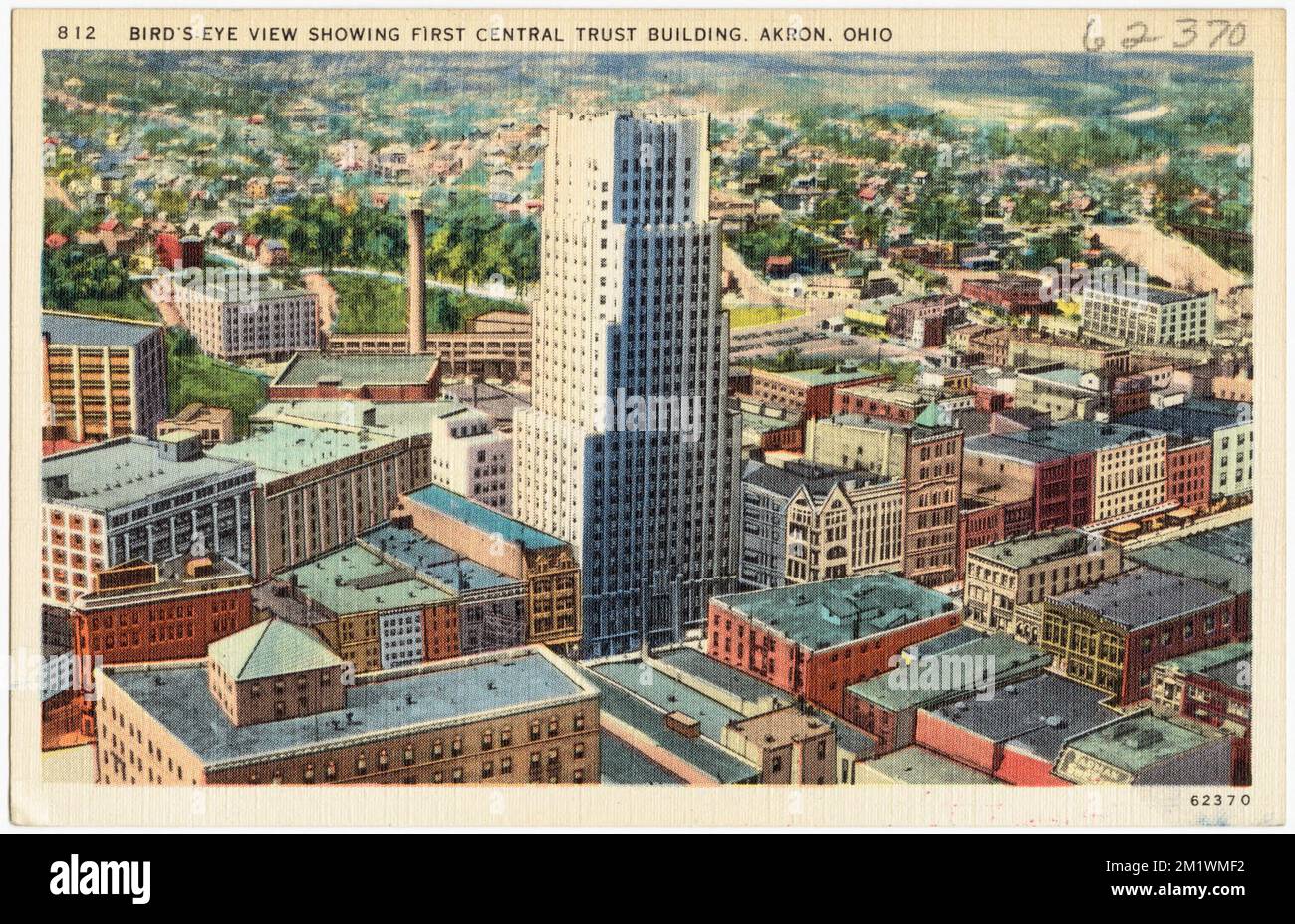 Bird's-eye view showing First Central Trust Building, Akron, Ohio ...