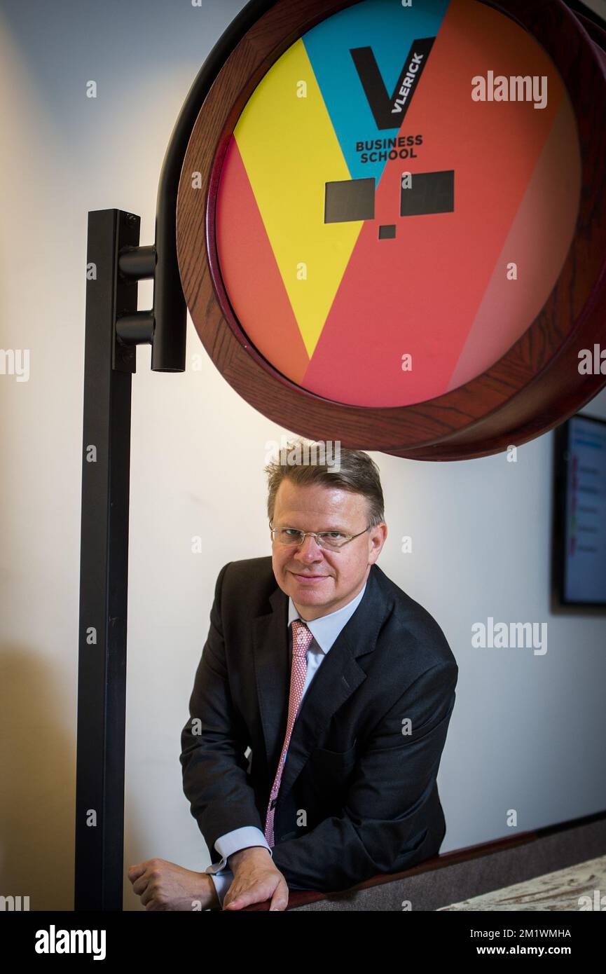 20141016 - BRUSSELS, BELGIUM: Vlerick vice-chairman Frank Donck poses ...