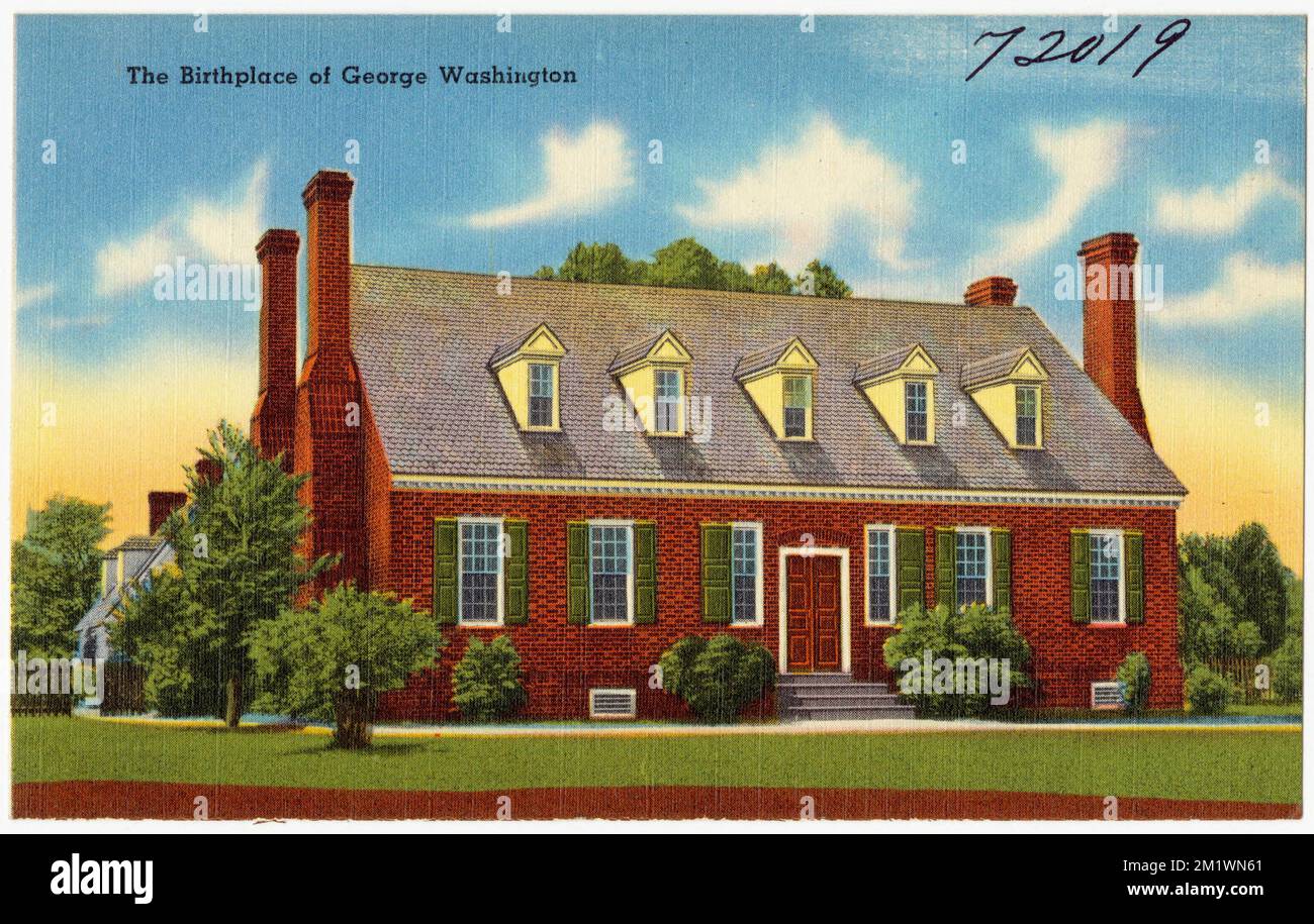 The birthplace of George Washington , Historic buildings, Houses ...