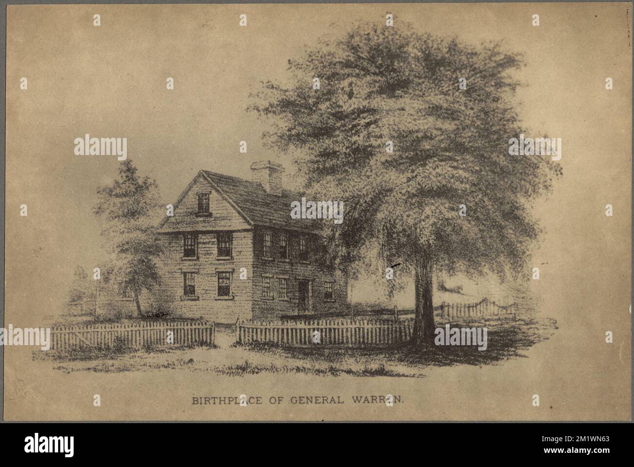 Birthplace of General Warren, Roxbury , Illustrations, Birthplaces ...