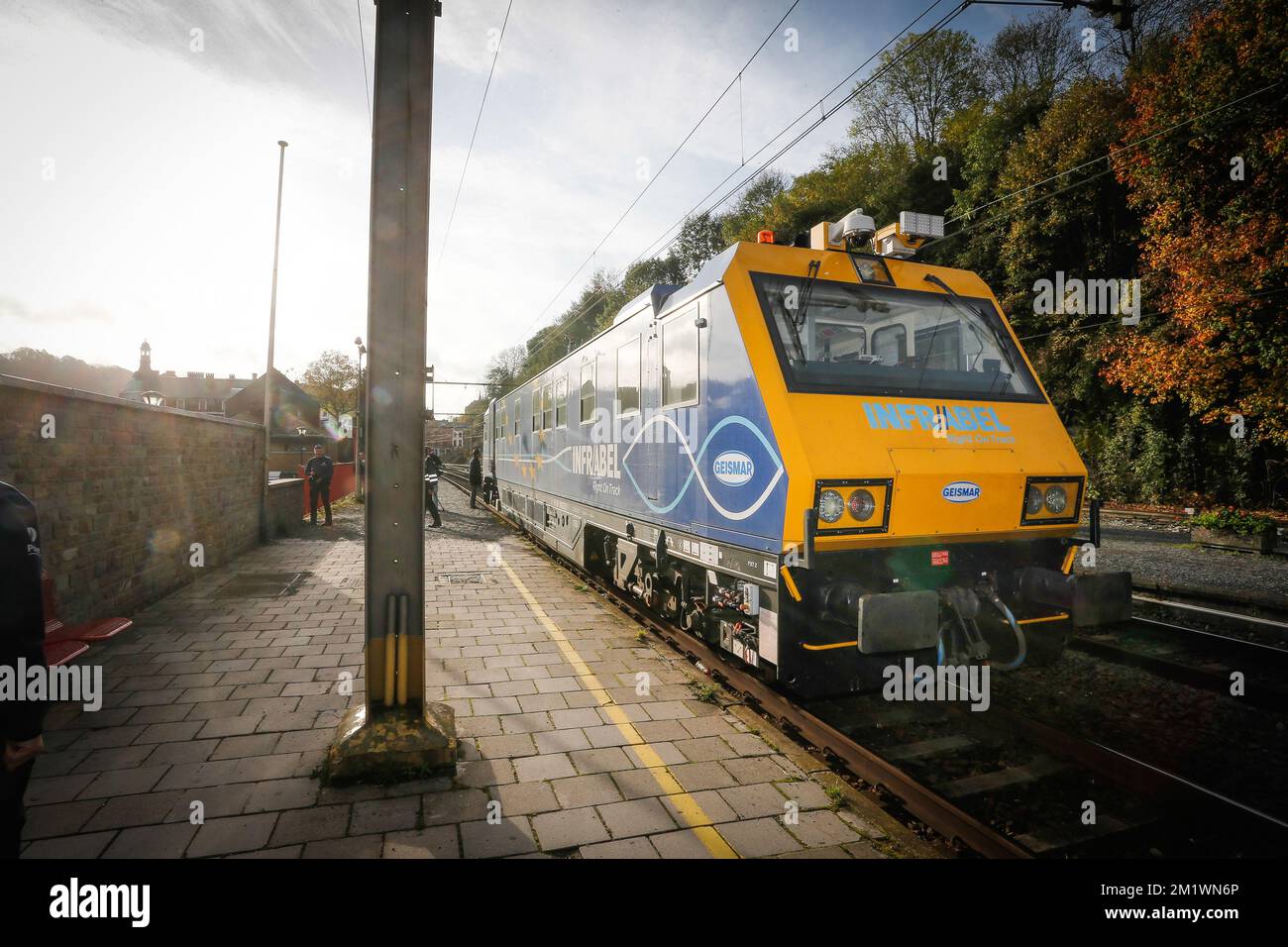 20141020 - DINANT, BELGIUM: Illustration picture shows a train with ...