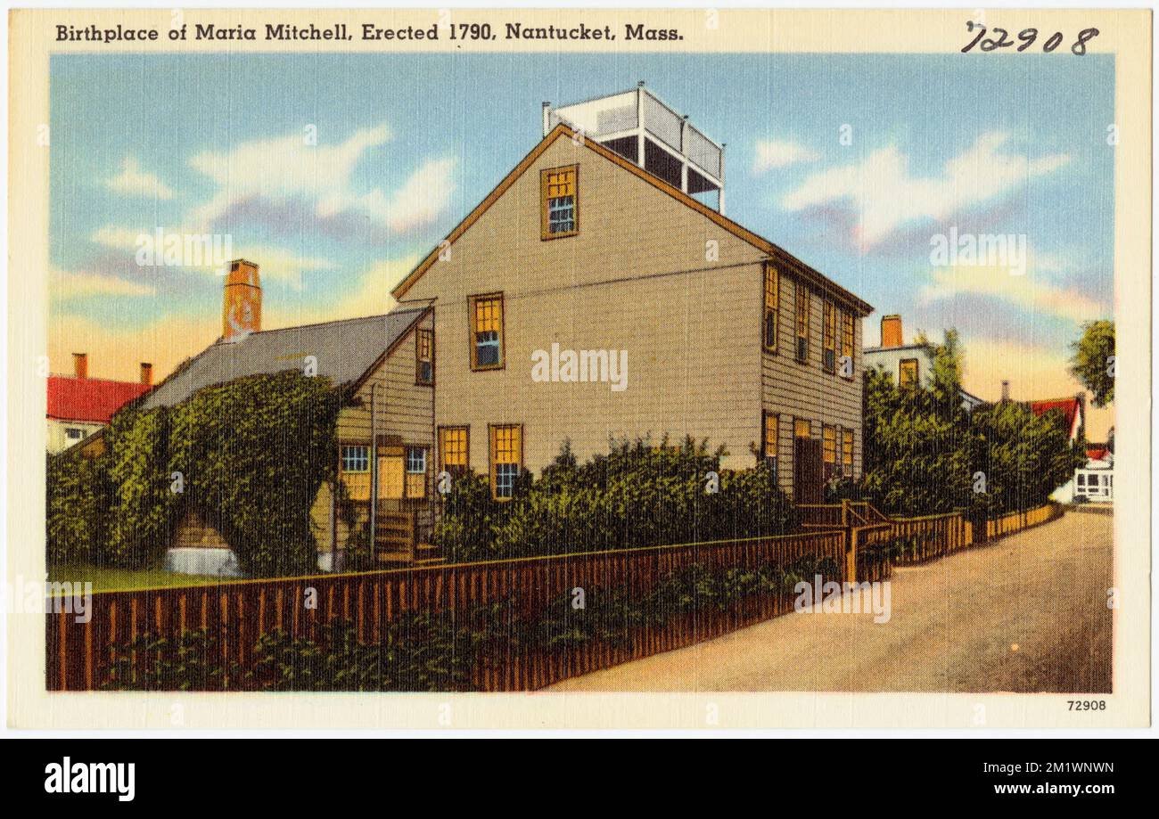 Birthplace of Maria Mitchell, erected 1790, Nantucket, Mass. , Houses ...
