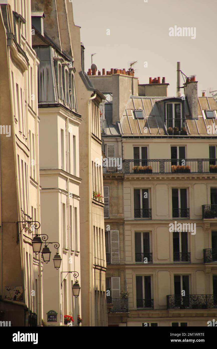 An exterior of buildings in downtown Paris Stock Photo - Alamy