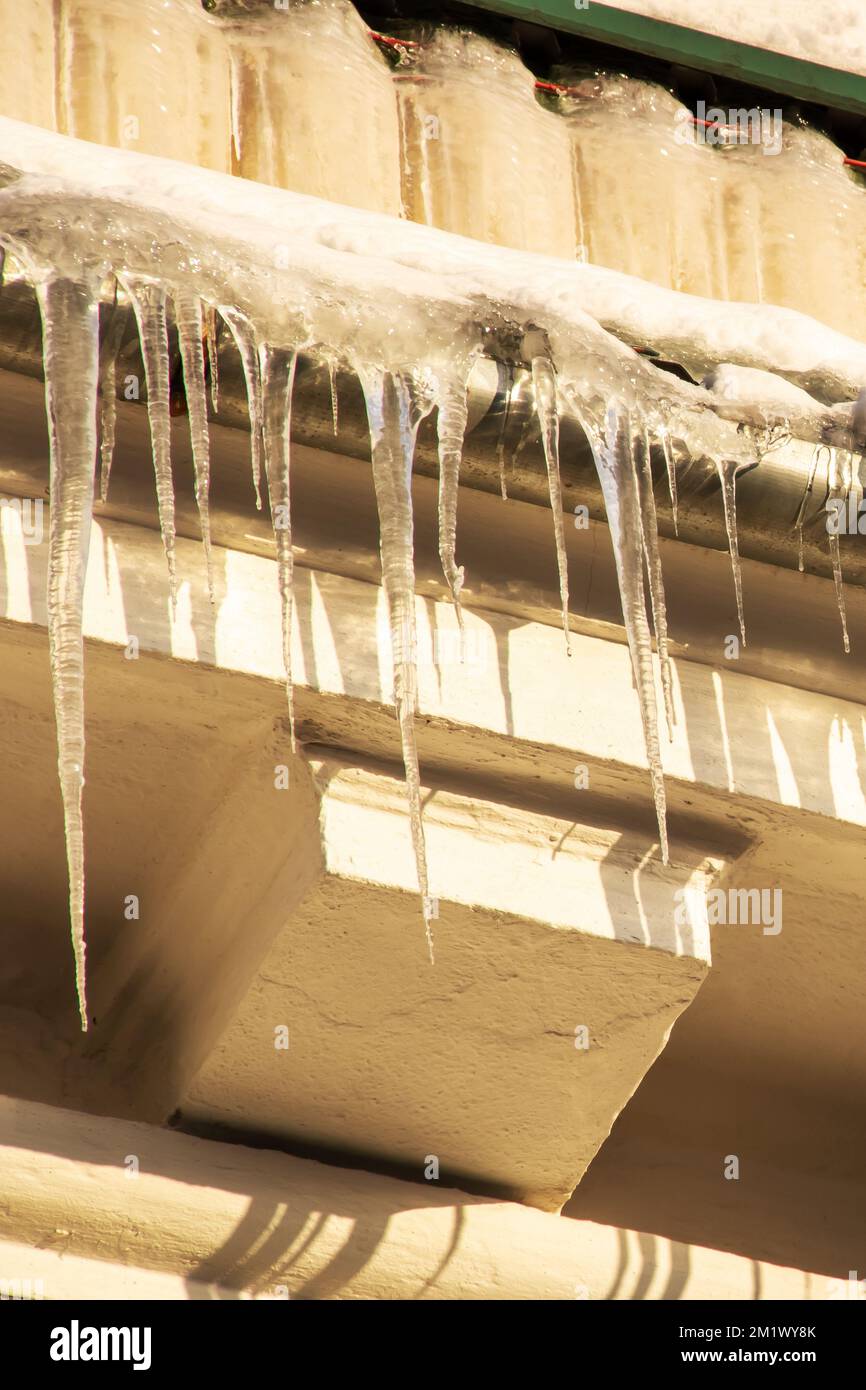 Large sharp icicles on hi-res stock photography and images - Alamy