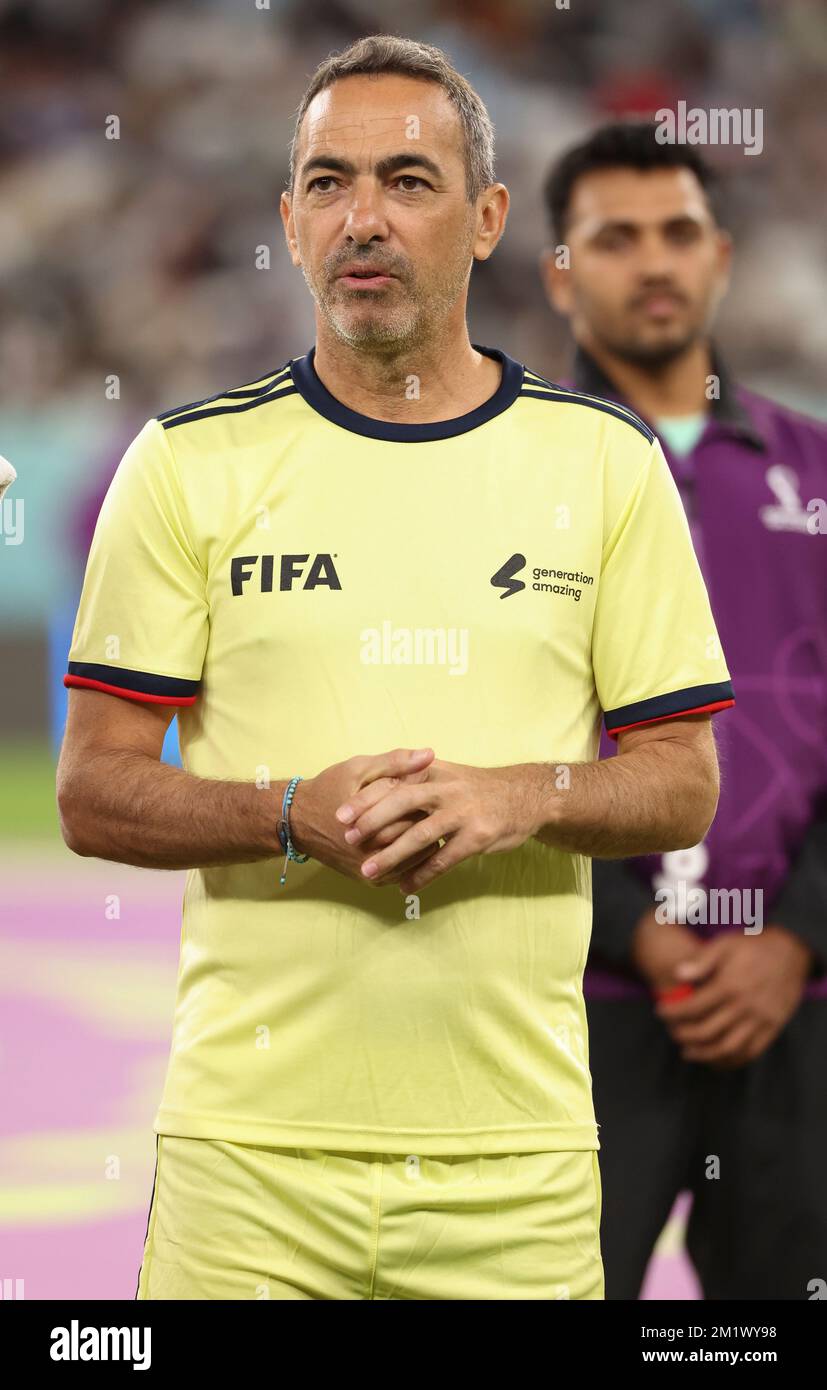 Youri Djorkaeff of France during a football match gathering FIFA ...