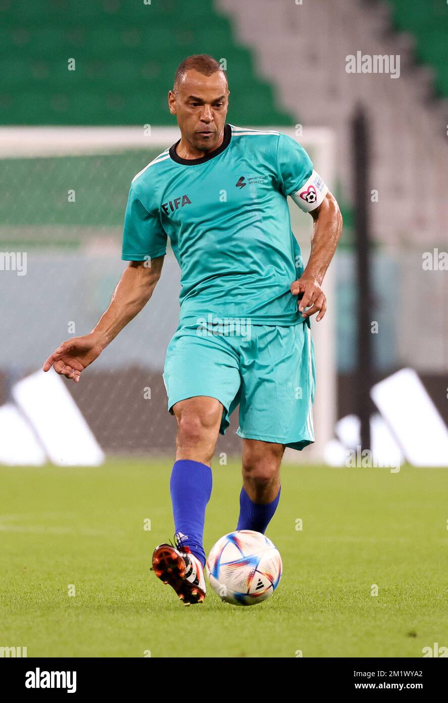 Cafu of Brazil during a football match gathering FIFA legends and ...