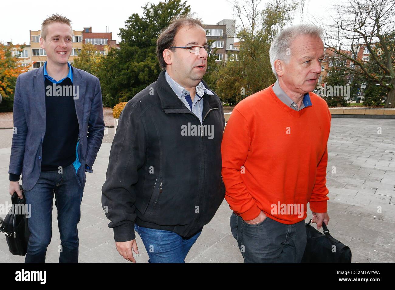 20141104 - BRUSSELS, BELGIUM: Bert Engelaar, Bart De Leener and Dirk De ...