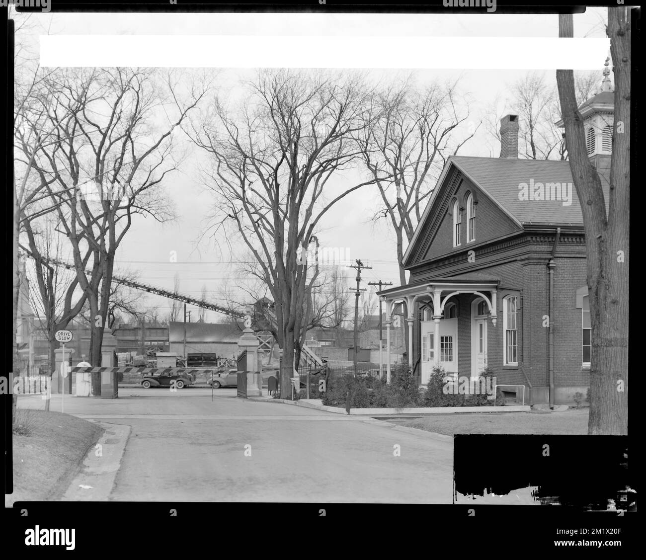 Bldg. 141 guard and firehouse new northgate showing electric barrier ...