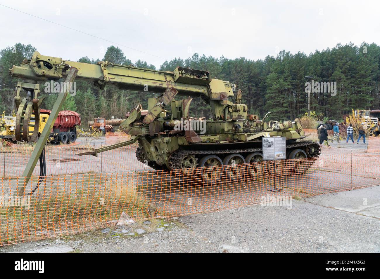 An old rusty tank used by liquidators in chernobyl nuclear disaster ...