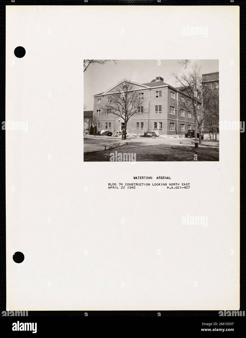 Bldg 74 construction looking north east , Armories, Ordnance industry ...