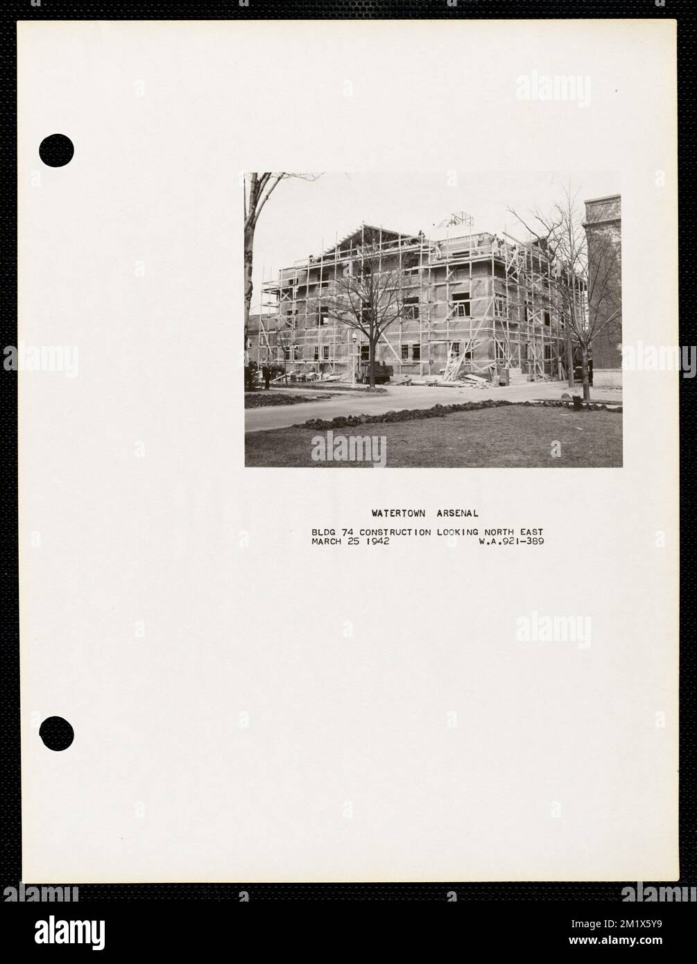 Bldg 74 construction looking north east , Armories, Ordnance industry ...