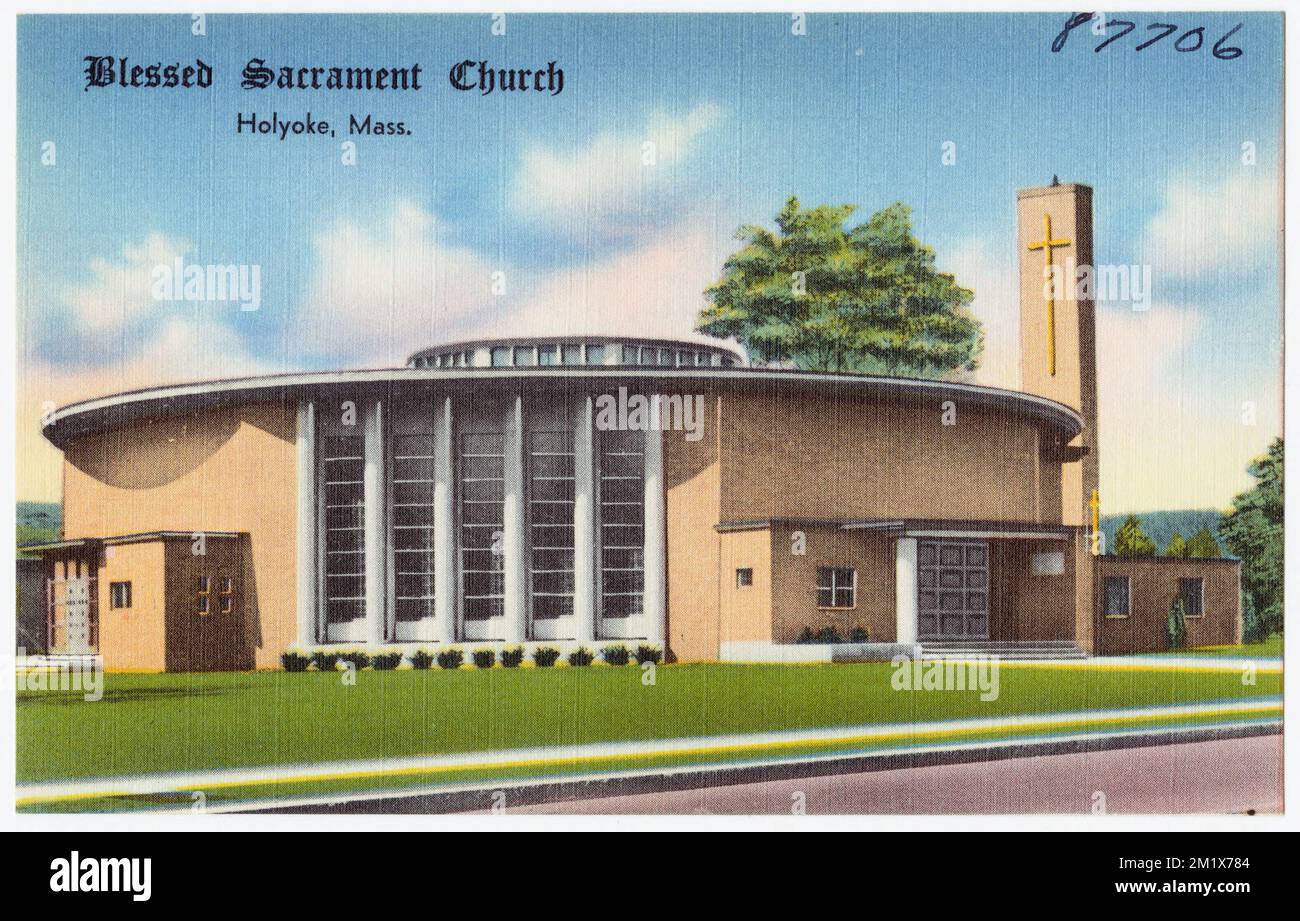 Blessed Sacrament Church, Holyoke, Mass. , Churches, Tichnor Brothers ...