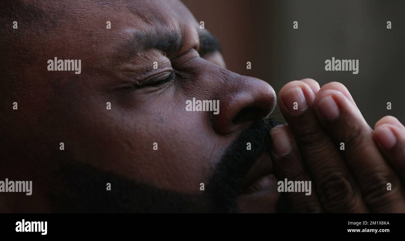 Faith african man looking sky hi-res stock photography and images - Alamy
