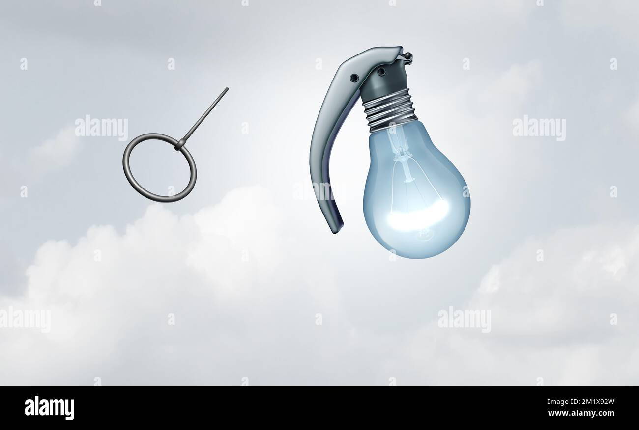 Disruptive Idea and thinking differently as a disruptor throwing a ...