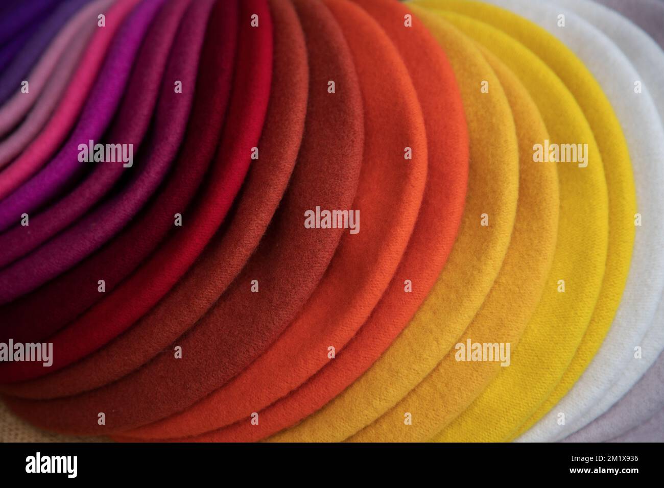 colored wool fabric samples Stock Photo - Alamy