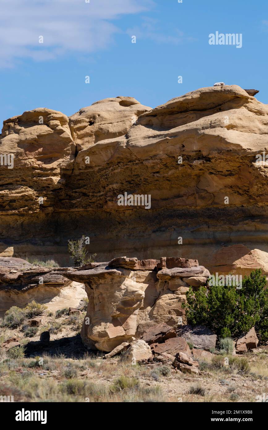 View of the Seven Lakes, a small area of hoo doos just south of Chaco ...
