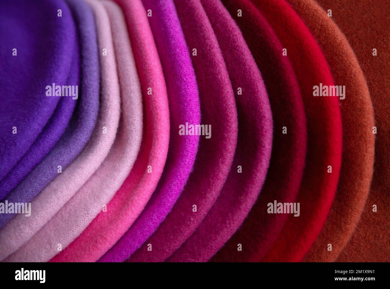 colored wool fabric samples Stock Photo - Alamy
