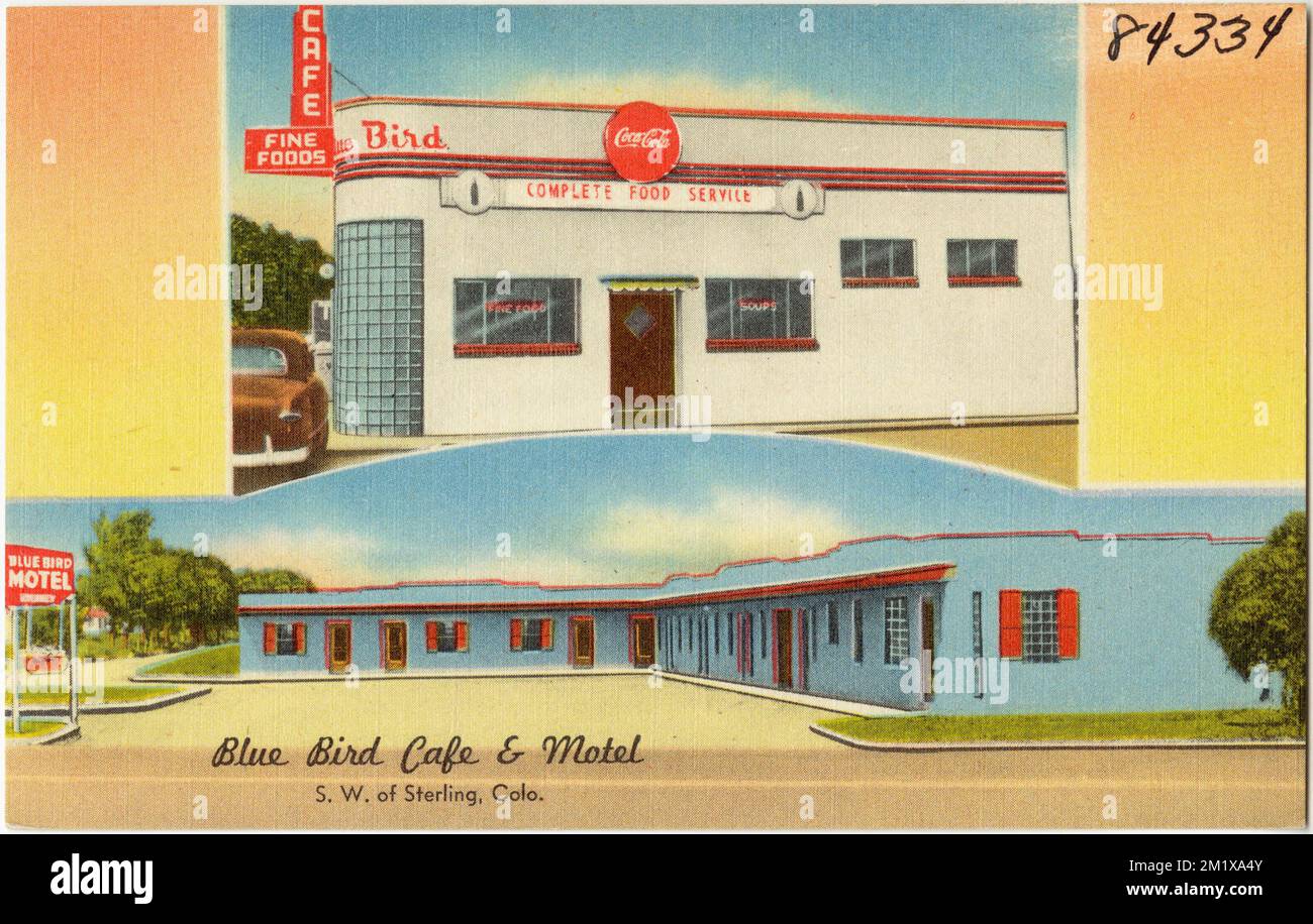 Blue Bird Cafe & Motel, s. w. of Sterling, Colo. , Restaurants, Tichnor ...