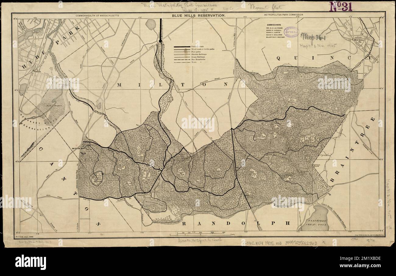 Blue Hills Reservation , Parks, Massachusetts, Milton, Maps, Blue Hills ...
