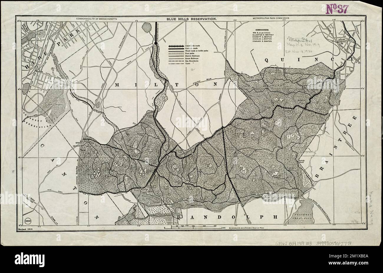 Blue Hills Reservation , Parks, Massachusetts, Milton, Maps, Blue Hills ...