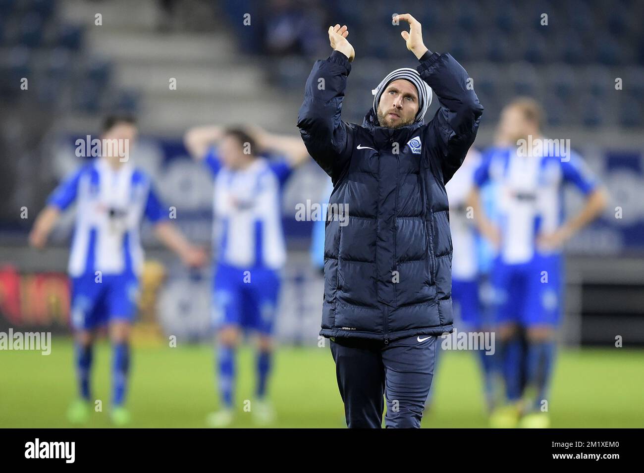 20141207 - GENT, BELGIUM: Genk's Thomas Buffel pictured after the ...
