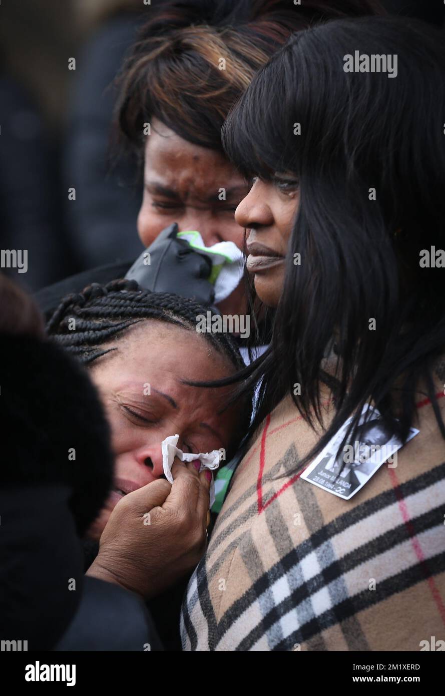 Junior Malanda family and friends pictured after the funeral ceremony ...