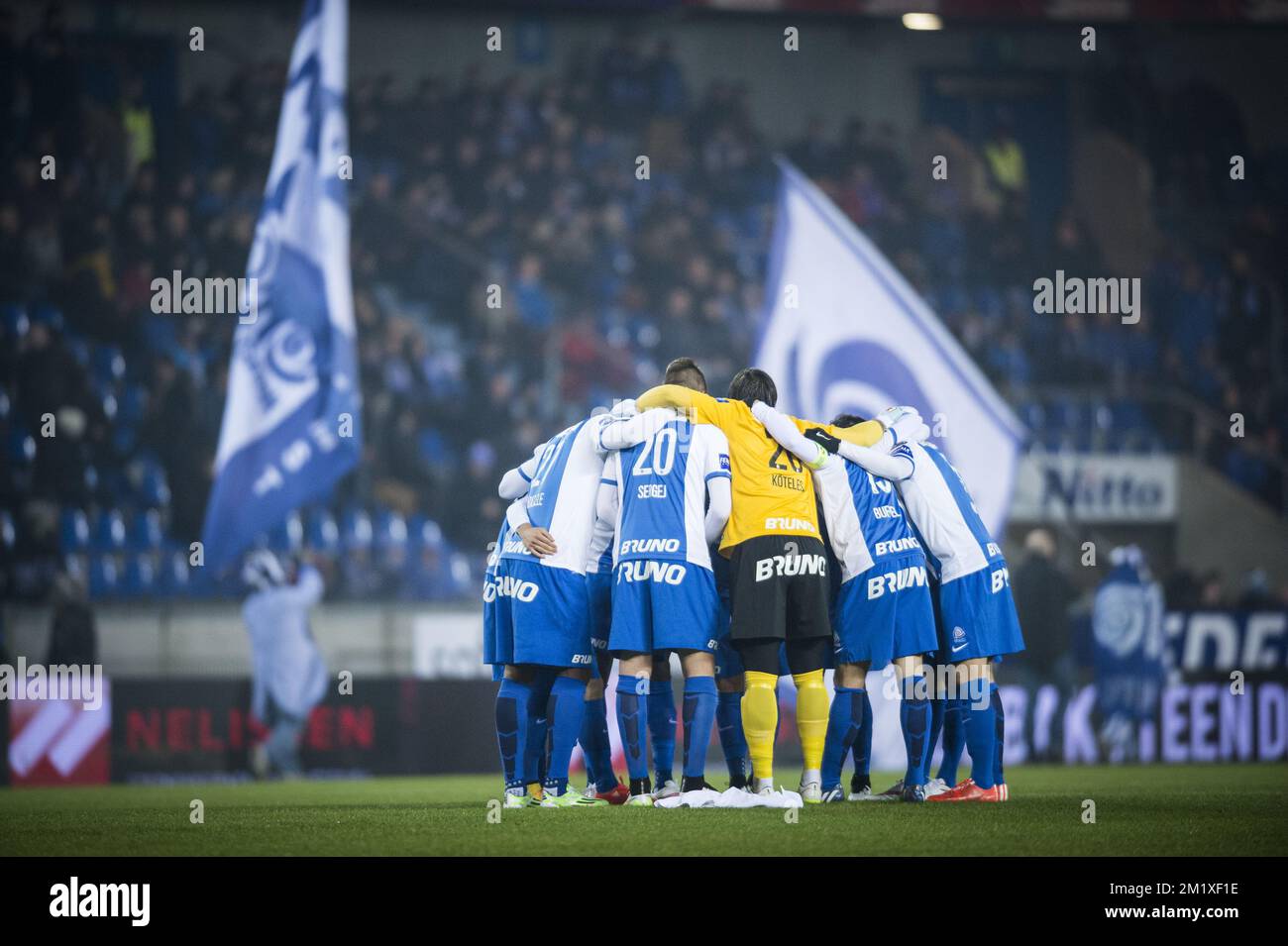 20150203 - GENK, BELGIUM: Genk's players pictured before the Jupiler ...