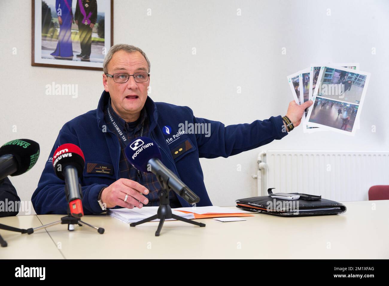 20150203 - BRUGGE, BELGIUM: Alain Remue of police unit for missing ...