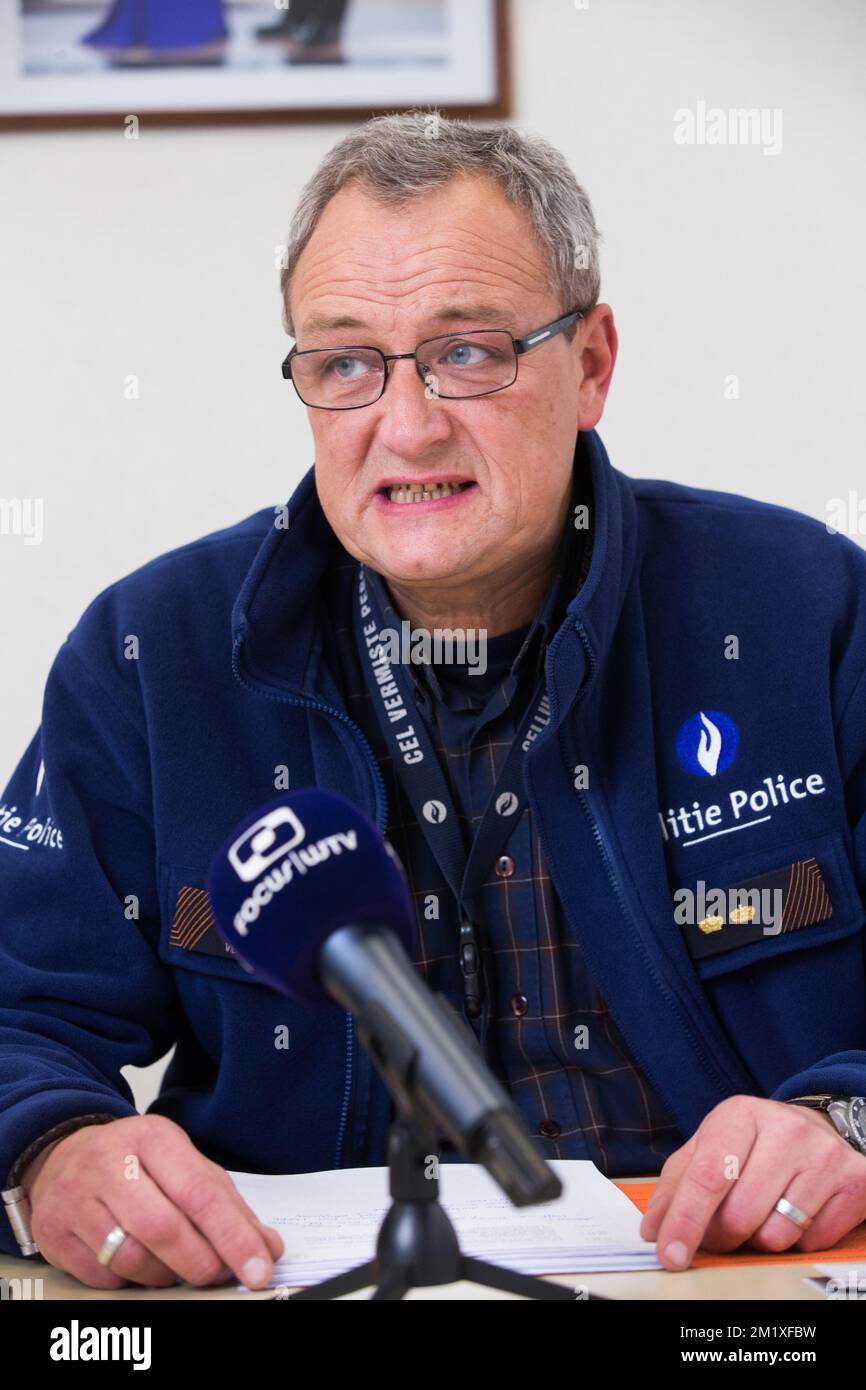 20150203 - BRUGGE, BELGIUM: Alain Remue of police unit for missing ...
