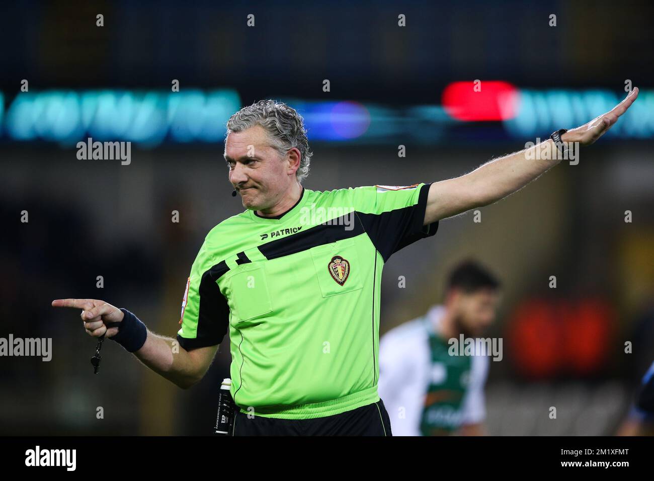 20150203 - BRUGGE, BELGIUM: Referee Joeri van de Velde pictured during ...