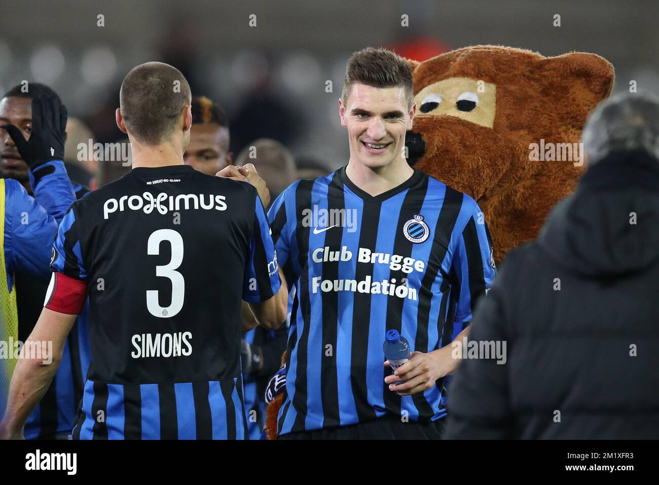 20150203 - BRUGGE, BELGIUM: Club's Timmy Simons and Club's Thomas ...