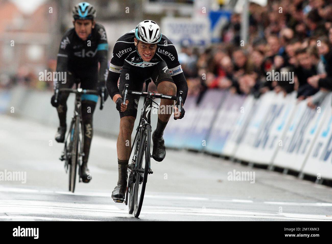Dutch Niki Terpstra of team Ettix - Quick-Step crosses the finish line ...