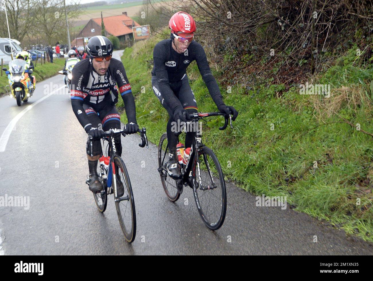 German John Degenkolb of Team Giant-Alpecin and German Marcel Sieberg of Lotto - Soudal pictured ...