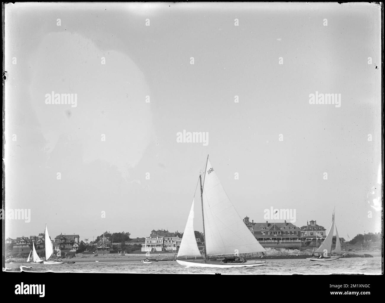 Boats sailing past Corinthian Yacht Club, Marblehead, MA , Yacht clubs ...