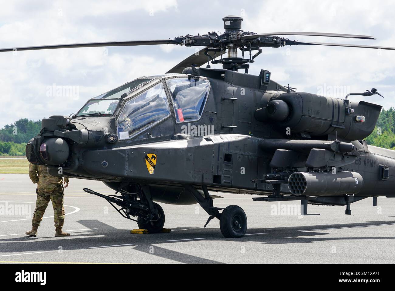 Liepaja, Latvia - August 07, 2022: AH-64D Apache attack helicopter from ...