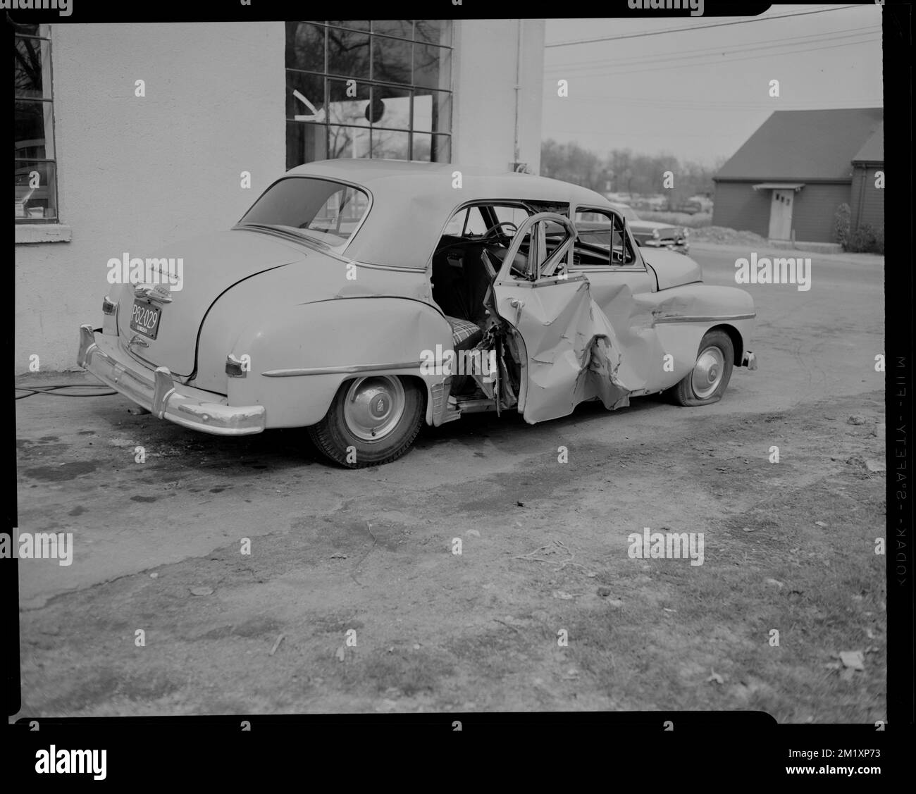 Bob Amos. Auto P82029. 81 Bridge St., Dedham, accident - crushed ...